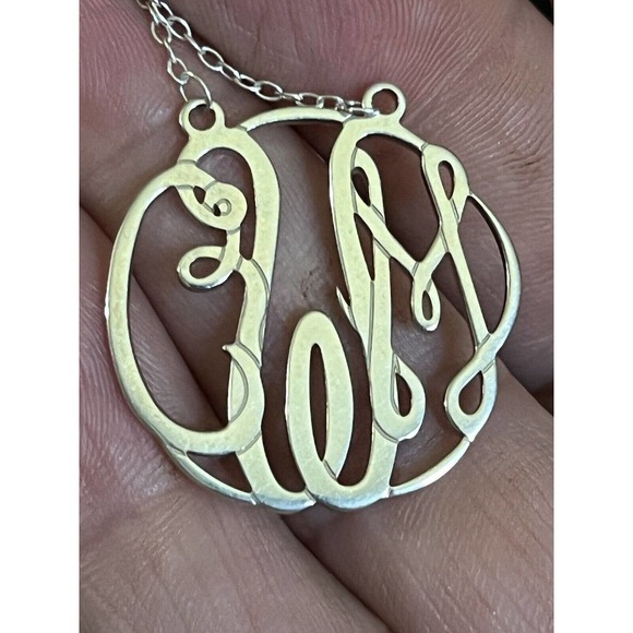 Unbranded | Jewelry | Vintage Sterling Monogram Awm Letters Pendant ...
